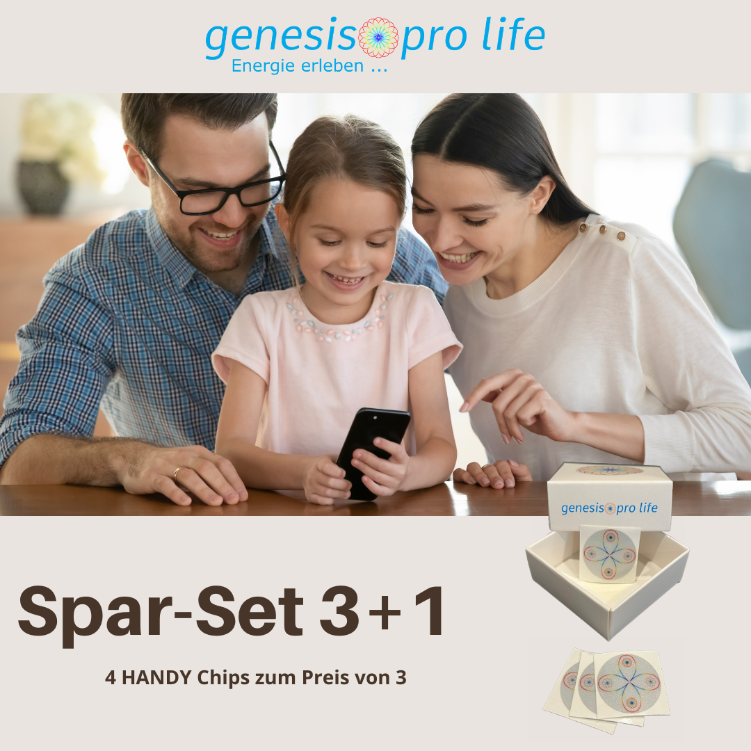 Spar-Set 3+1 Biophotonen HANDY Chip | genesis pro life
